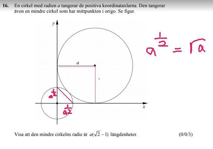 Cirkels radie, bevisa (Matematik/Matte 2/Algebra) – Pluggakuten