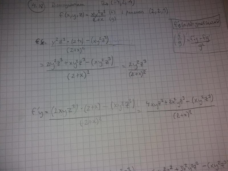 Partiell derivata - uppgift (Matematik/Universitet) – Pluggakuten