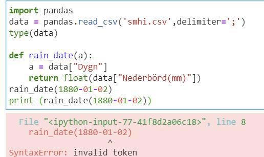 Pandas funktion, koppla 2 kolumnvärden och ge ut resultat ...