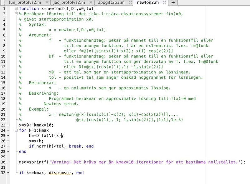 Felmeddelande (Programmering/Matlab) – Pluggakuten