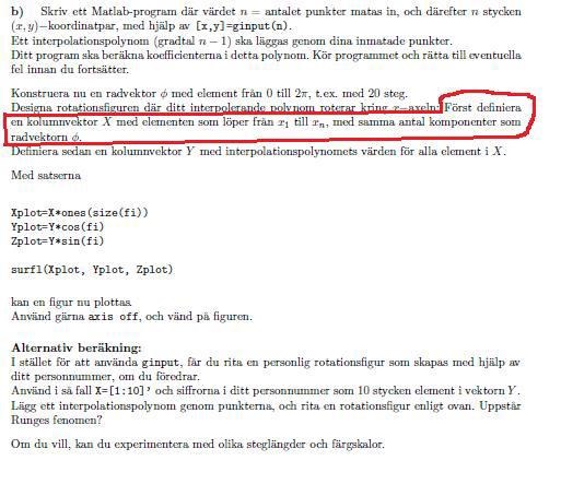 Definiera kolumnvektor (Programmering/Matlab) – Pluggakuten