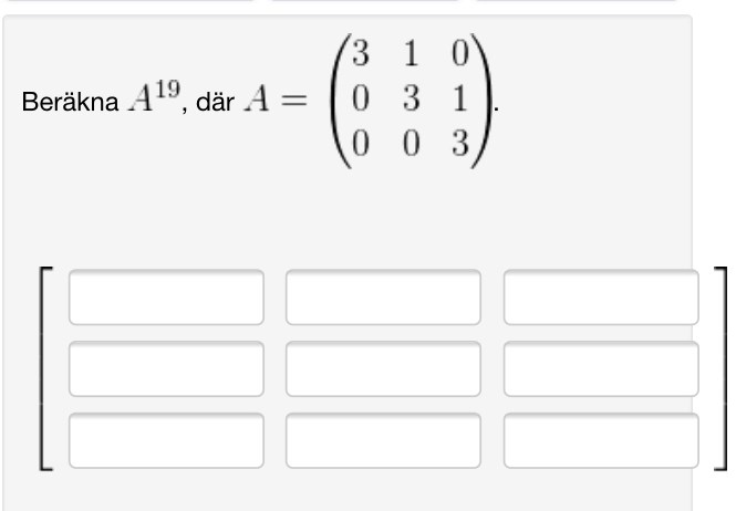 Beräkna matrisen A med exponenten 19 (Matematik/Universitet) – Pluggakuten