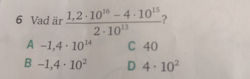 Kap 2 högskoleprov fråga 6 (Matematik/Matte 1) – Pluggakuten
