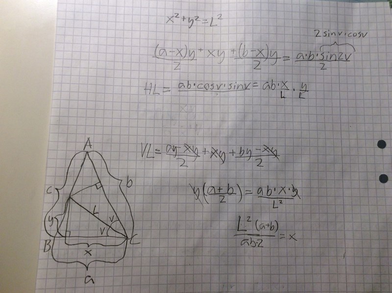 Bisektris och trianglar. (Matematik/Universitet) – Pluggakuten