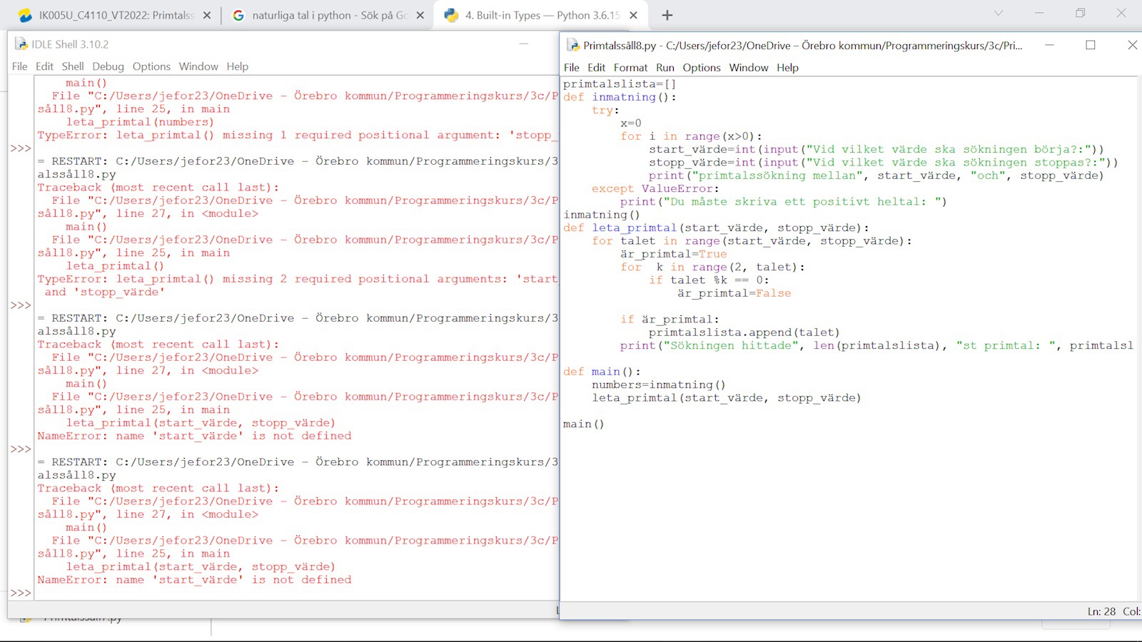 primtalssåll (Programmering/Python) – Pluggakuten