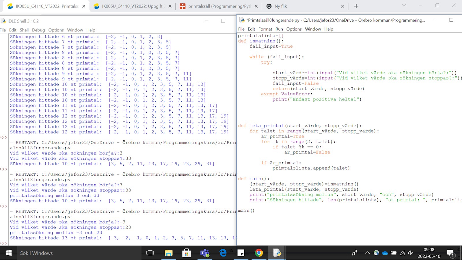 primtalssåll (Programmering/Python) – Pluggakuten