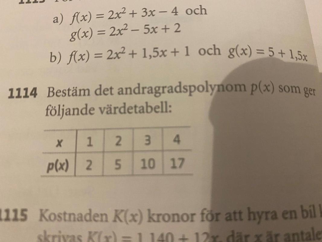 Behöver hjälp med Matematik Origo 3b/3c Vux med uppgift 1114 (Matematik ...