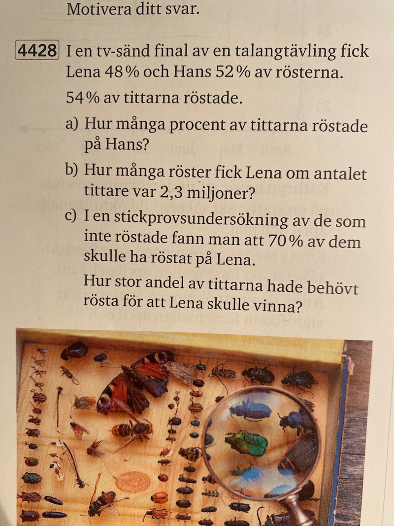 Hur ska jag gå vidare på denna statistik fråga? (Matematik/Matte 1/Sannolikhet och statistik ...