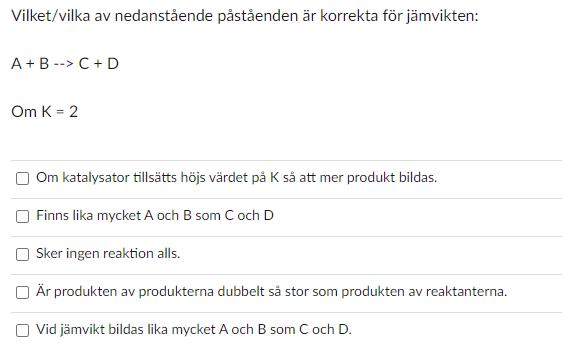 Kemisk jämvikt (Kemi/Kemi 2) – Pluggakuten