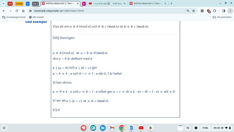 kongruens (Matematik/Matte 5/Kongruensräkning) – Pluggakuten
