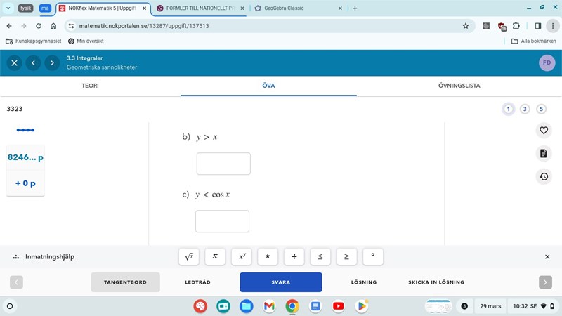 geometriska sannolikheter (Matematik/Matte 5/Integraler) – Pluggakuten