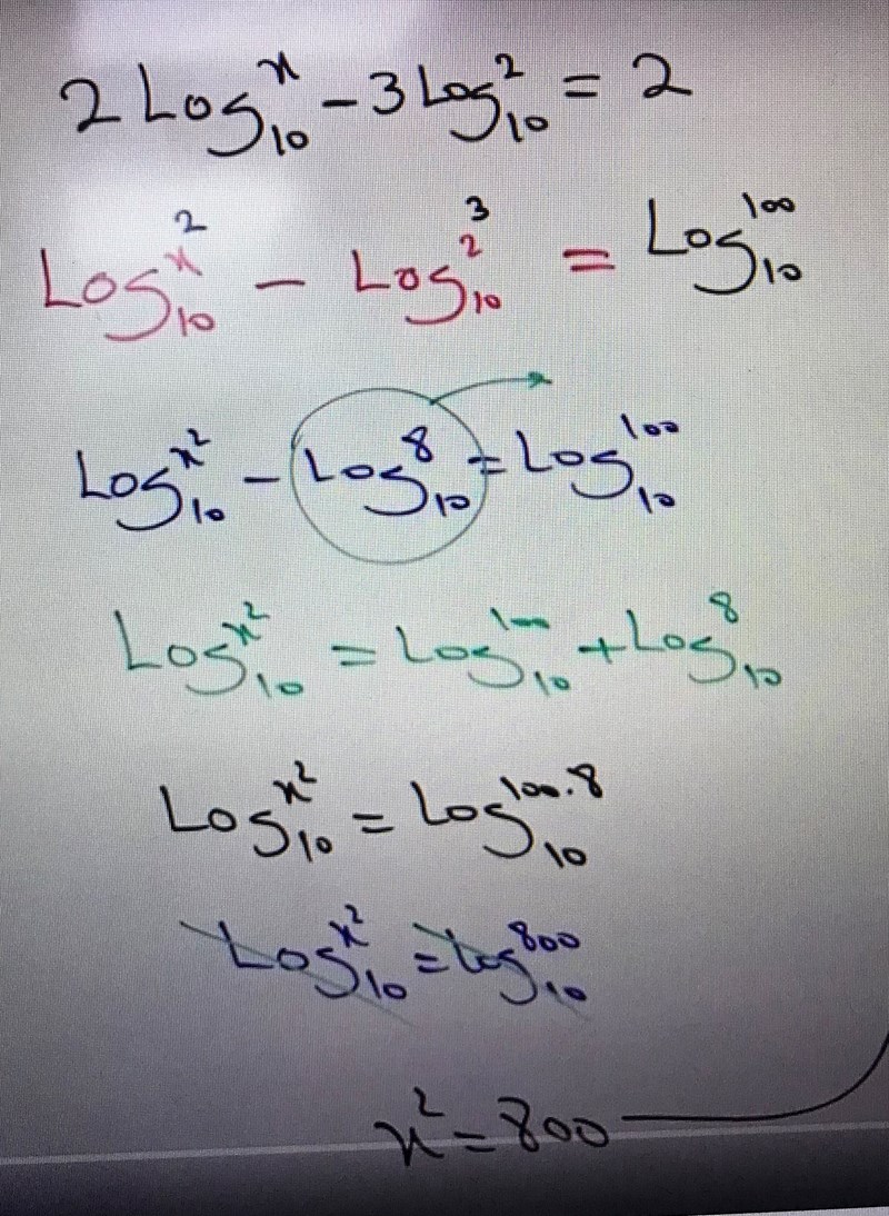 Lös ekvationen Lnx-2Ln3=3 (Matematik/Matte 3/Algebraiska uttryck ...