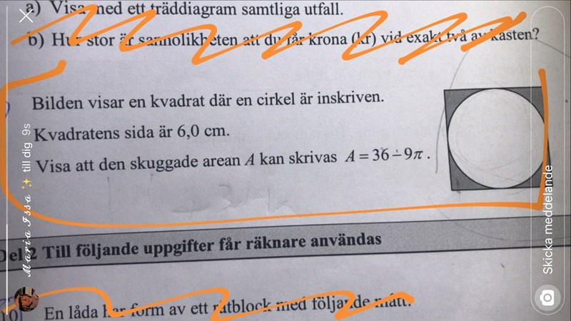 Cirkel i kvadrat (Matematik/Matte 1/Geometri) – Pluggakuten