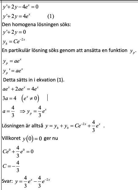 Inhomogen diffekv (Matematik/Matte 5/Differentialekvationer) – Pluggakuten