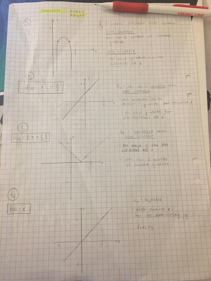diskret matte- injektiv, surjektiv, bijektiv (Matematik/Universitet ...