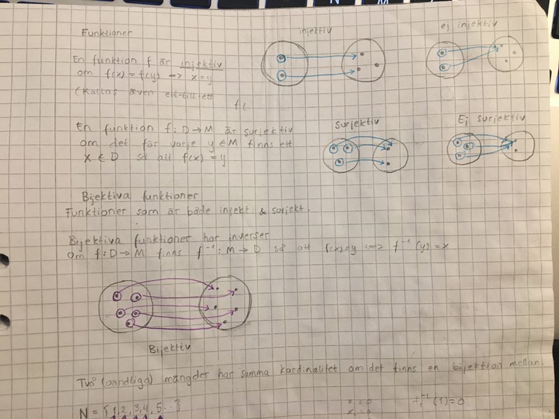 diskret matte- injektiv, surjektiv, bijektiv (Matematik/Universitet ...