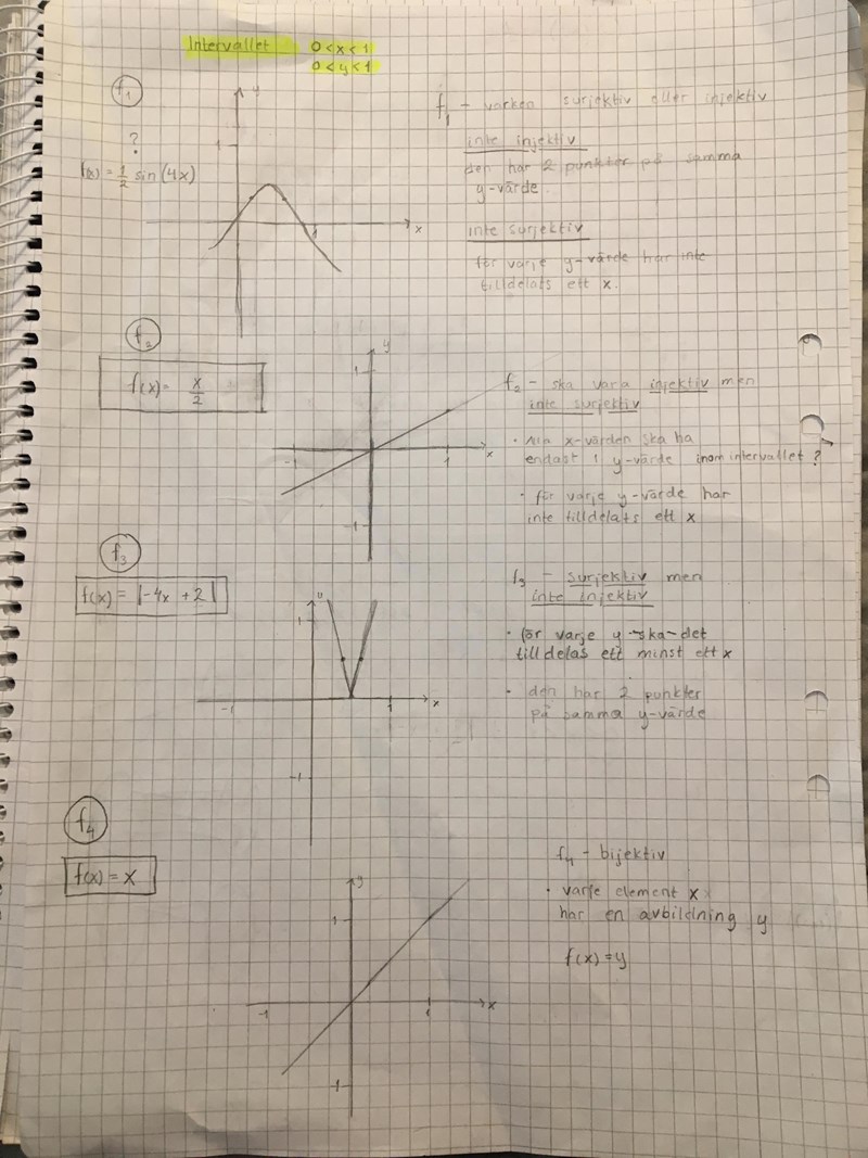 diskret matte- injektiv, surjektiv, bijektiv (Matematik/Universitet ...