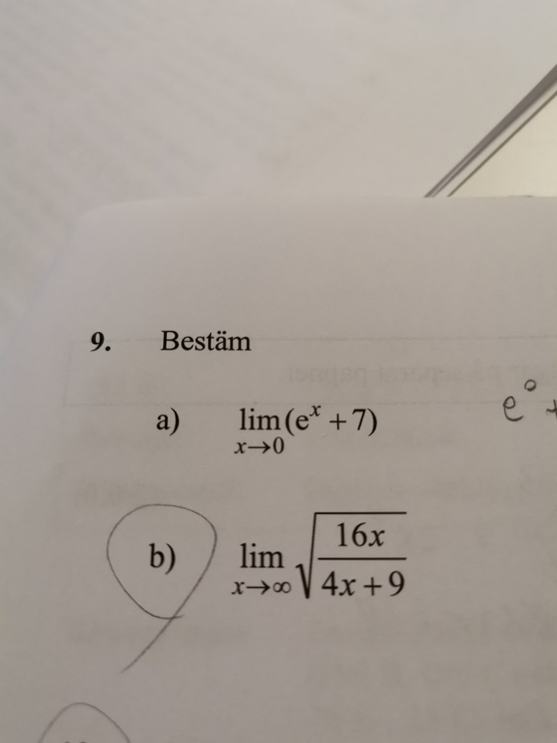 Gränsvärde matte 3b (Matematik/Matte 3) – Pluggakuten