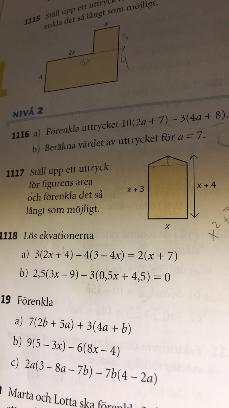 Fråga 1117, Matte 2b Origo (Matematik/Matte 2/Algebra) – Pluggakuten