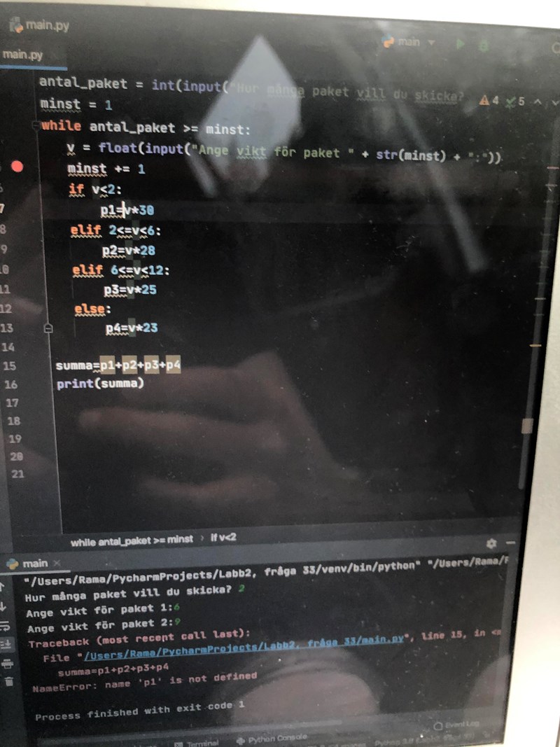 Beräkning av en summa (Programmering/Python) – Pluggakuten
