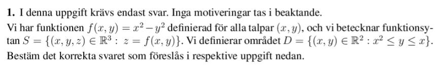 Flervariabelanalys: fel i facit? (Matematik/Universitet) – Pluggakuten