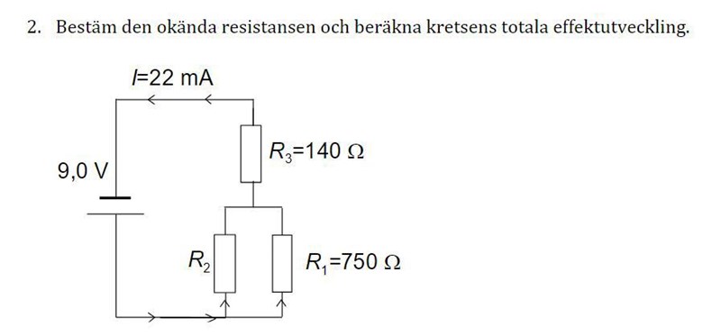 Beräkna total effektutveckling krets (Fysik/Fysik 1) – Pluggakuten