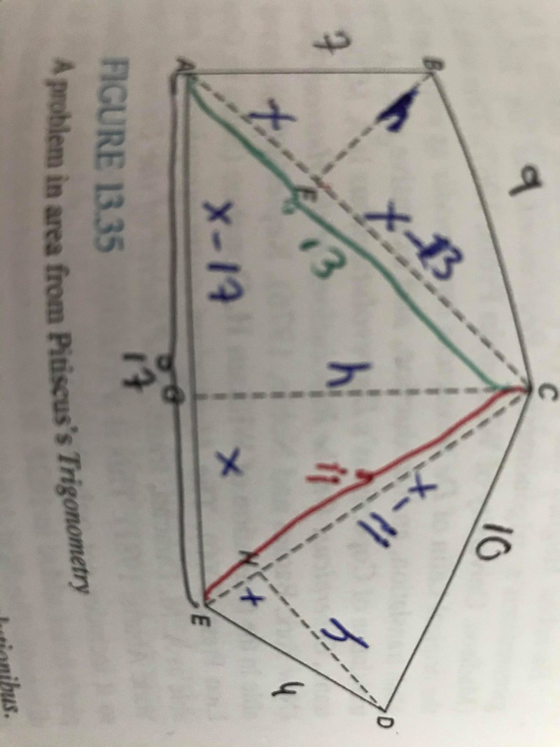 Trigonometri-Bestäm arean av en femhörning (Matematik/Universitet ...