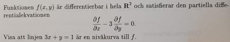Flervariabelanalys: fråga om nivåyta och en diffekv (Matematik ...