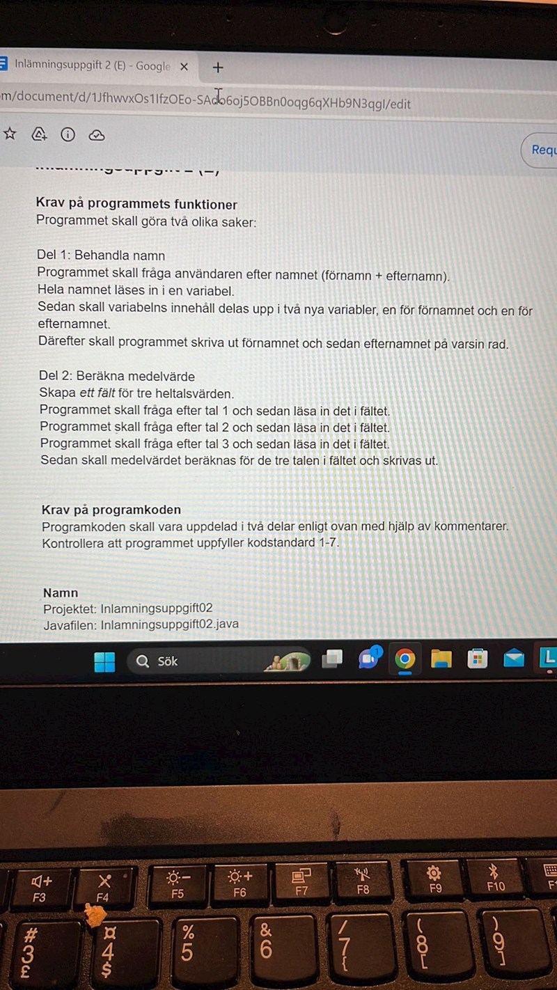 Behöver komplettera (Programmering/Java) – Pluggakuten