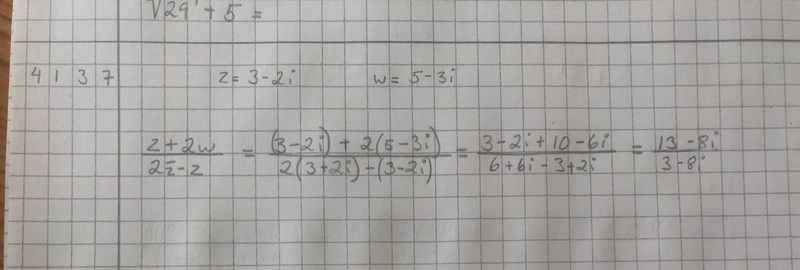 Beräkna kvoten (komplexa tal) (Matematik/Matte 4/Komplexa tal ...