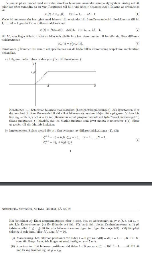 Eulers metod: Tolkning av uppgift (Matematik/Universitet) – Pluggakuten