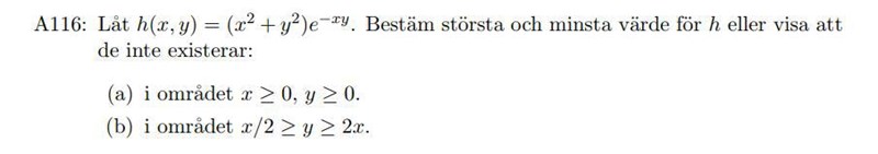 Flervariabelanalys: Bestäm största/minsta värde inom område (Matematik ...
