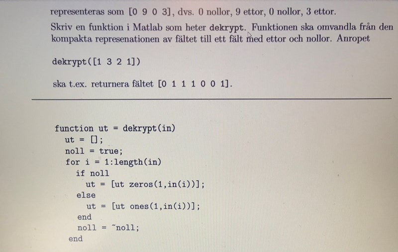Komprimera matris (Programmering/Matlab) – Pluggakuten