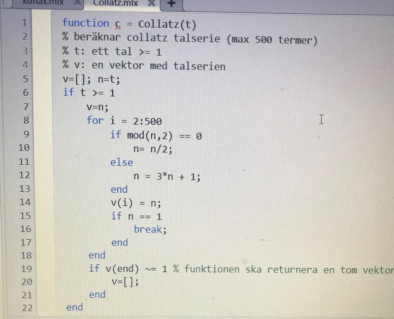 Anropa function (Programmering/Matlab) – Pluggakuten