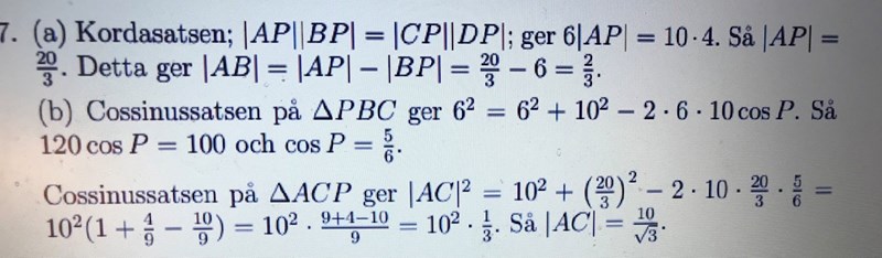 Geometri, cosinussatsen (Matematik/Universitet) – Pluggakuten