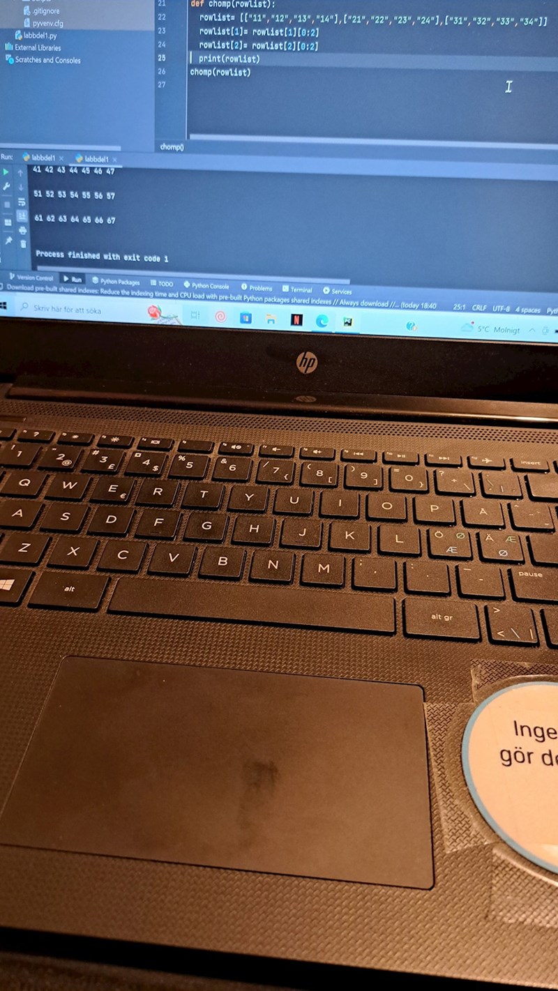 Listor I en lista (Programmering/Python) – Pluggakuten