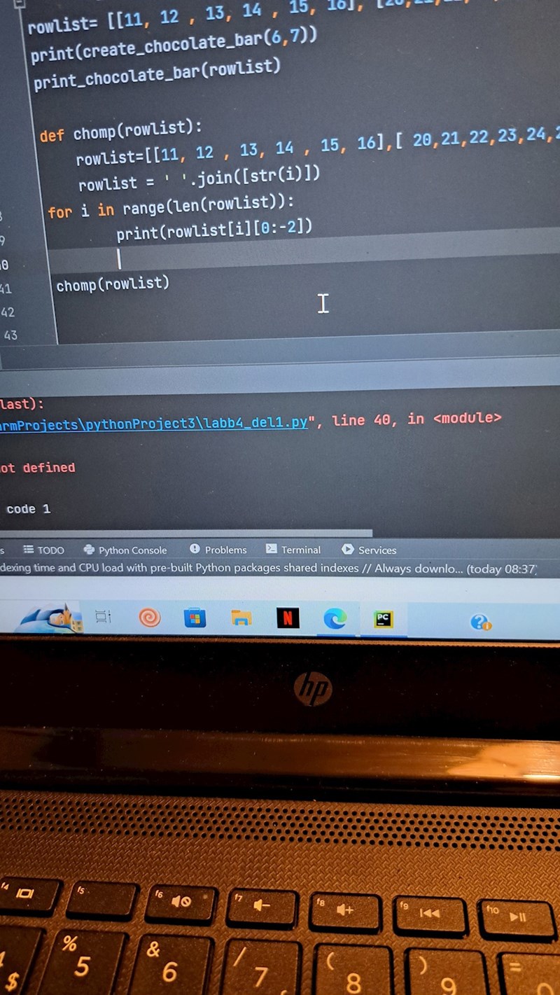 Del rowlist chomp (Programmering/Python) – Pluggakuten