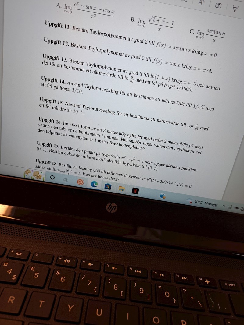 Nämnvärde till ln9/10 med ett fel på högst 1/1000 (Matematik ...