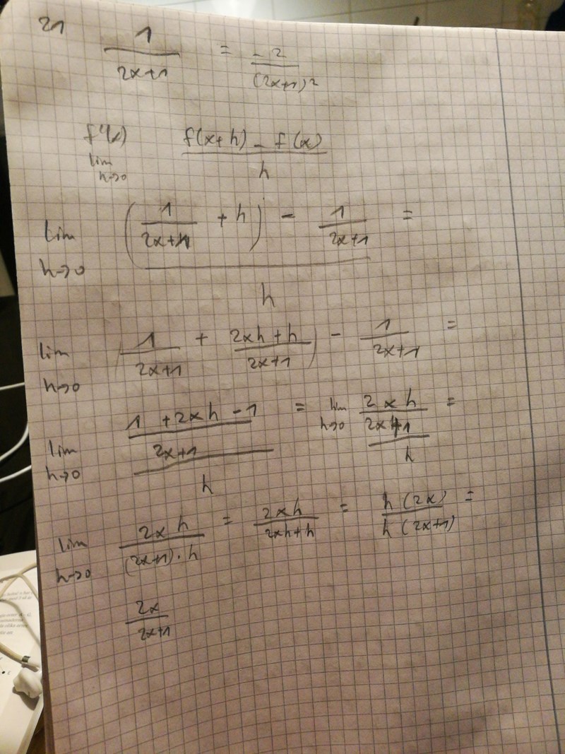 Uppgift 21 (Matematik/Matte 3/Derivata) – Pluggakuten