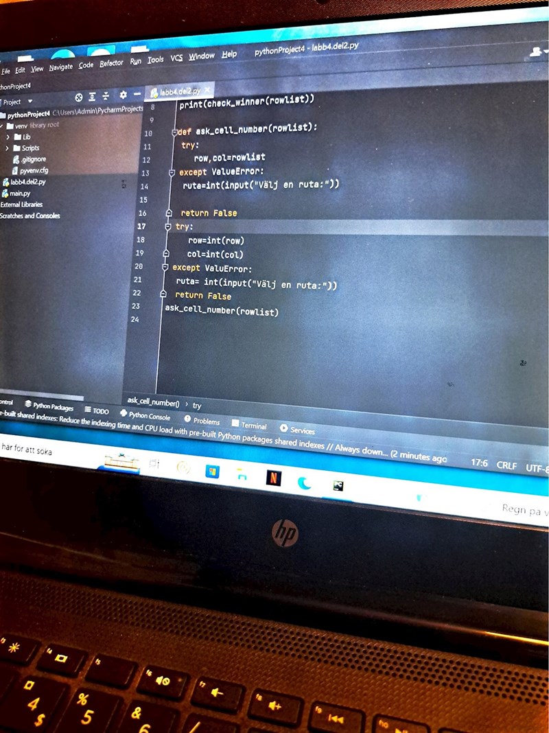 Funktionen ask_cell_number (Programmering/Python) – Pluggakuten