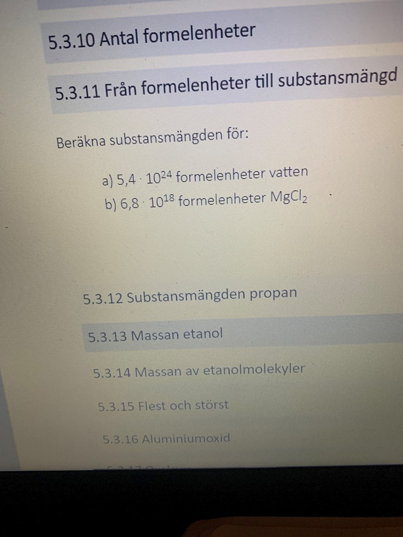 substansmängd (Kemi/Kemi 1) – Pluggakuten