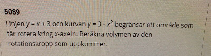 Rotation runt X-axeln med skivmetoden (Matematik/Matte 4) – Pluggakuten