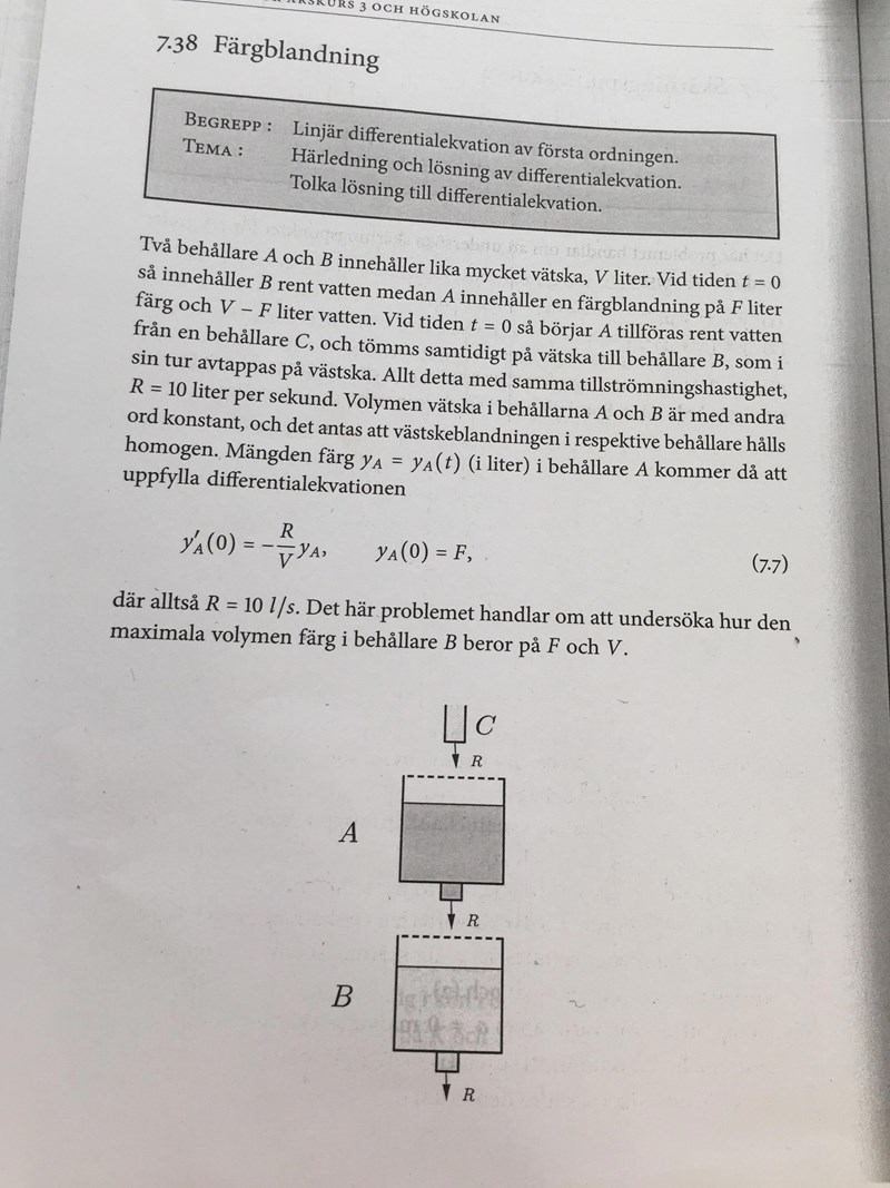 blandningsuppgift (Matematik/Matte 5/Differentialekvationer) – Pluggakuten