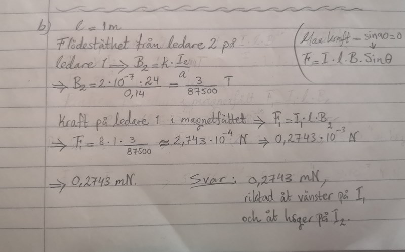 Kraft på ledare i magnetfält (Fysik/Fysik 2) – Pluggakuten