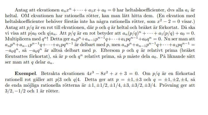 Koefficienter och polynom (Matematik/Universitet) – Pluggakuten