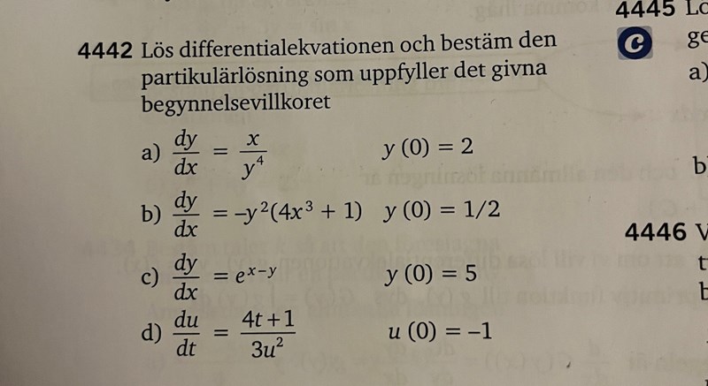 Lösa ut y (Matematik/Matte 5/Differentialekvationer) – Pluggakuten