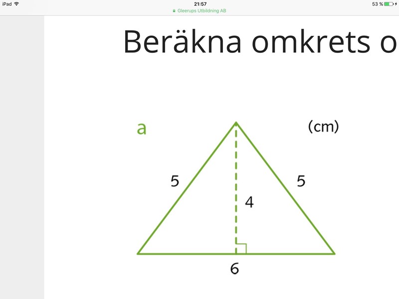 Hur räknar man ut omkretsen på en triangel? (Matematik/Årskurs 8 ...