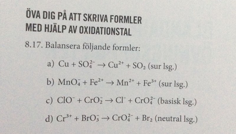 Balansering av redoxreaktion (Kemi/Kemi 1) – Pluggakuten