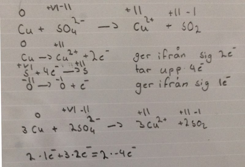 Balansering av redoxreaktion (Kemi/Kemi 1) – Pluggakuten