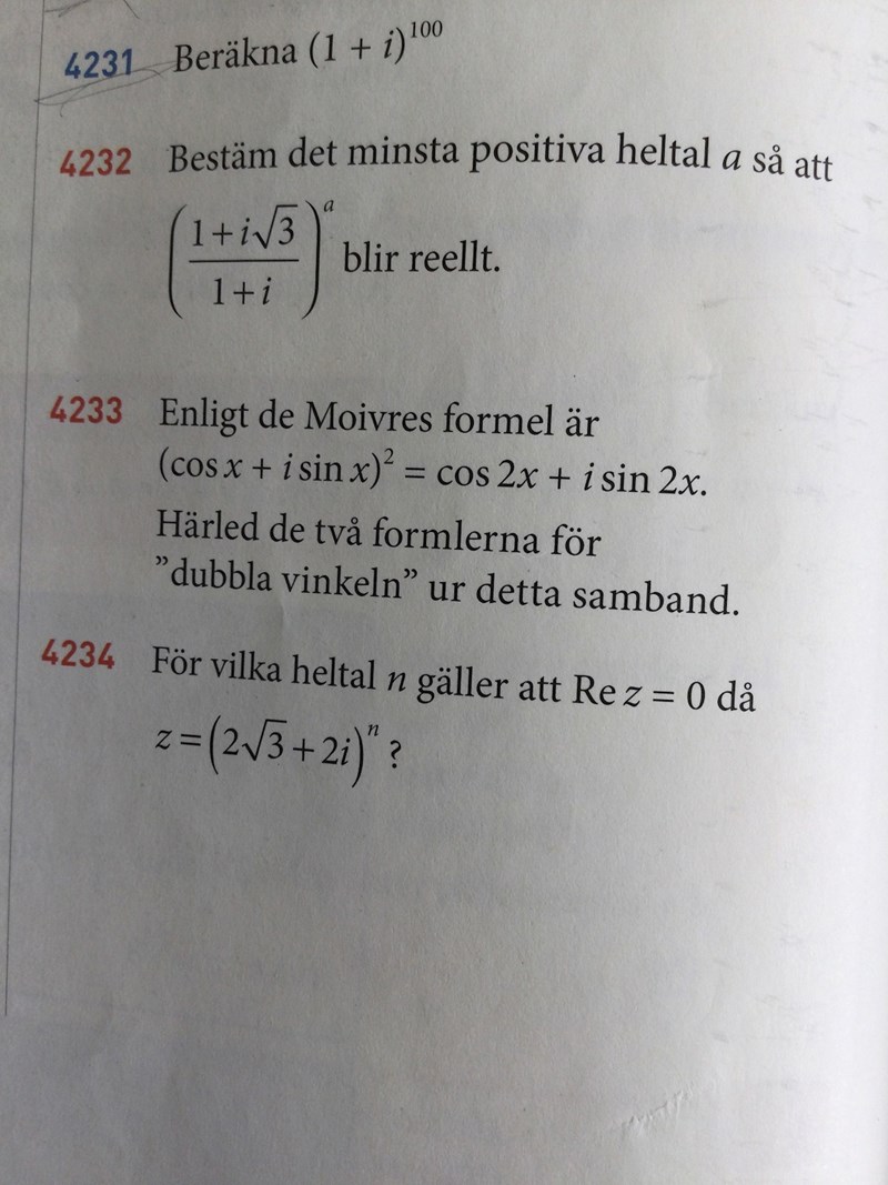 De moivres formel (Matematik/Matte 4/Komplexa tal) – Pluggakuten